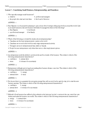Lesson 6 Understanding the Management Process - Augustus, sales manager ...