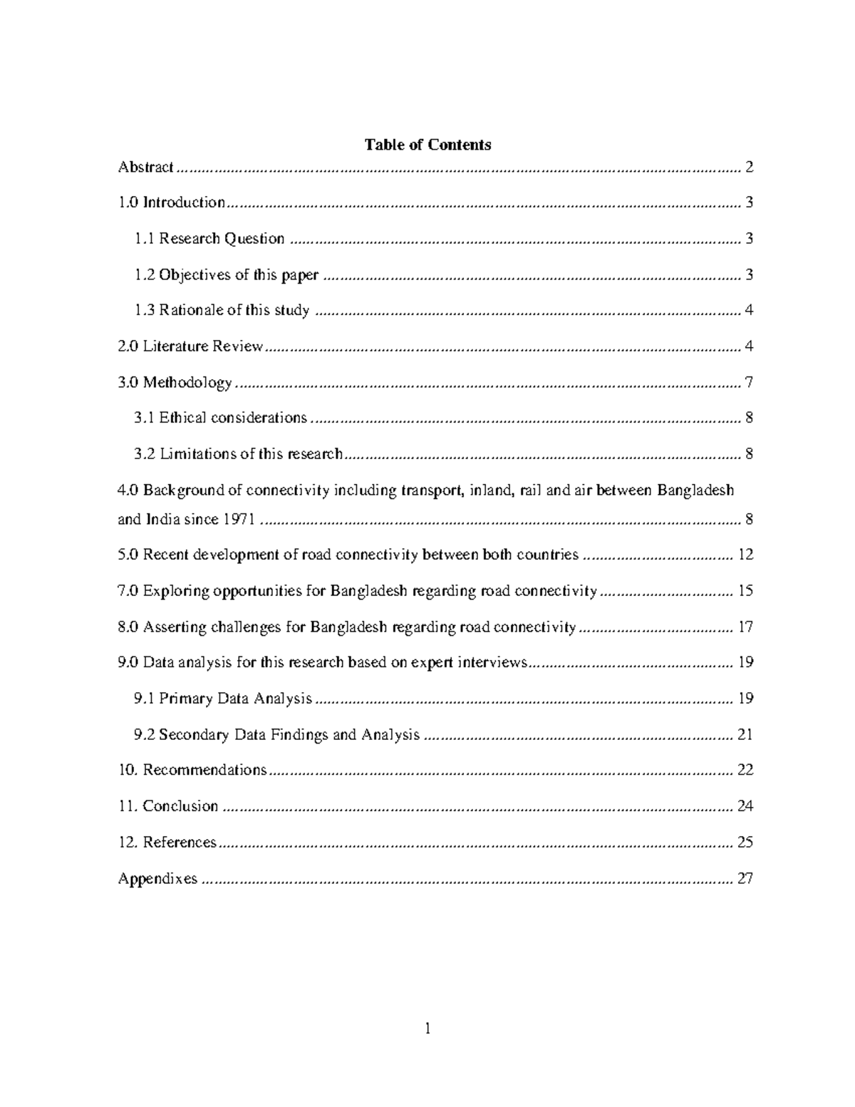 Final DR Paper of MSS - Table of Contents Abstract 1 Introduction 1 Research Question 1 ...