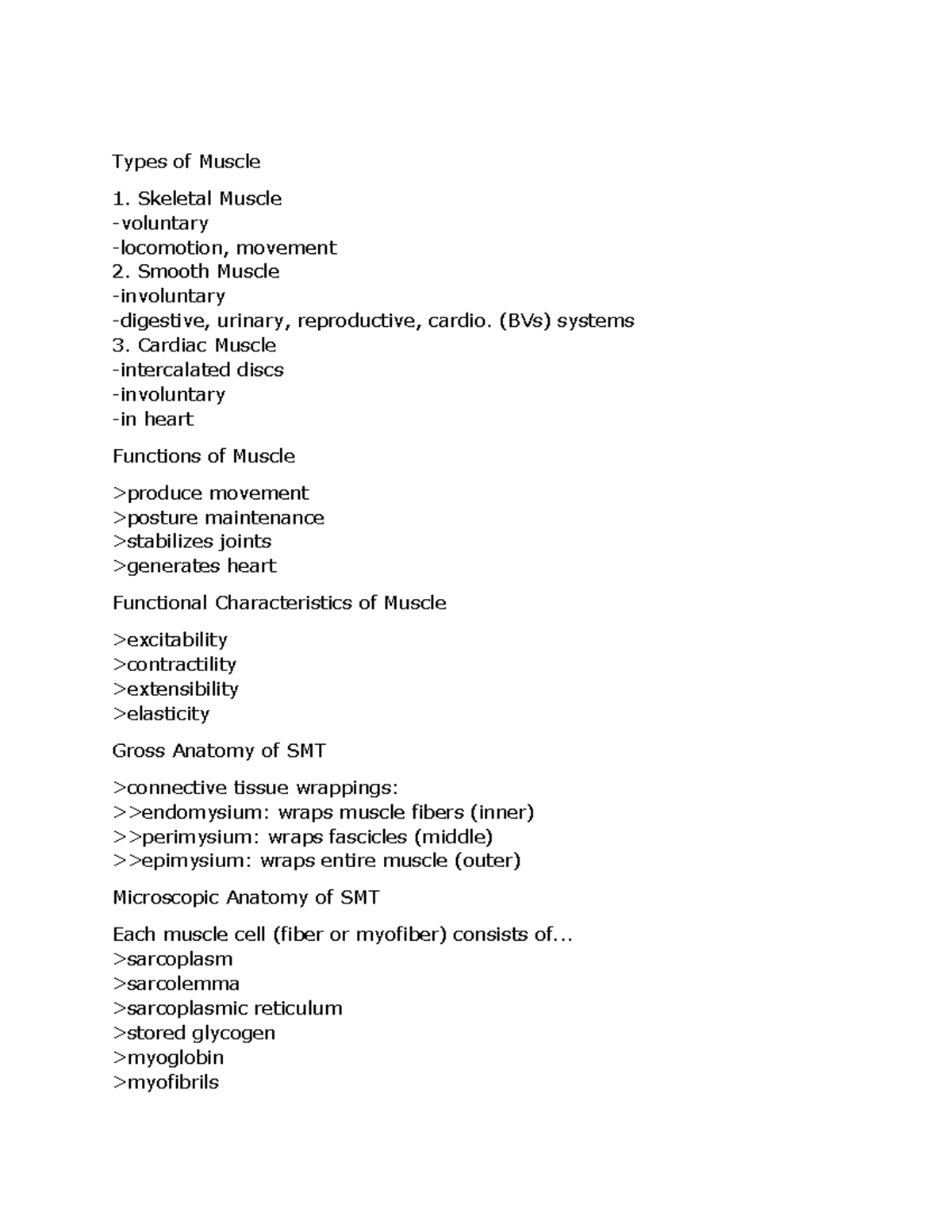 Types of Muscle - Types of Muscle Skeletal Muscle -voluntary ...