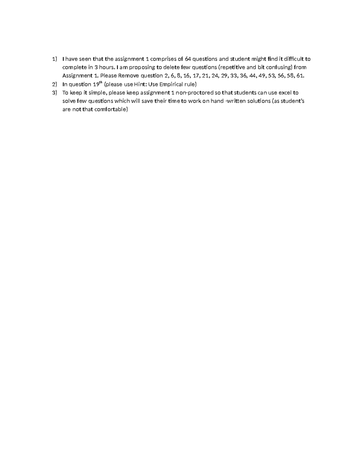 Assignment 1 feedback - assignemnt - I have seen that the assignment 1 ...