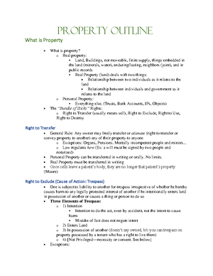 Property Outline - Property Outline Property Basics Ejectment An action ...