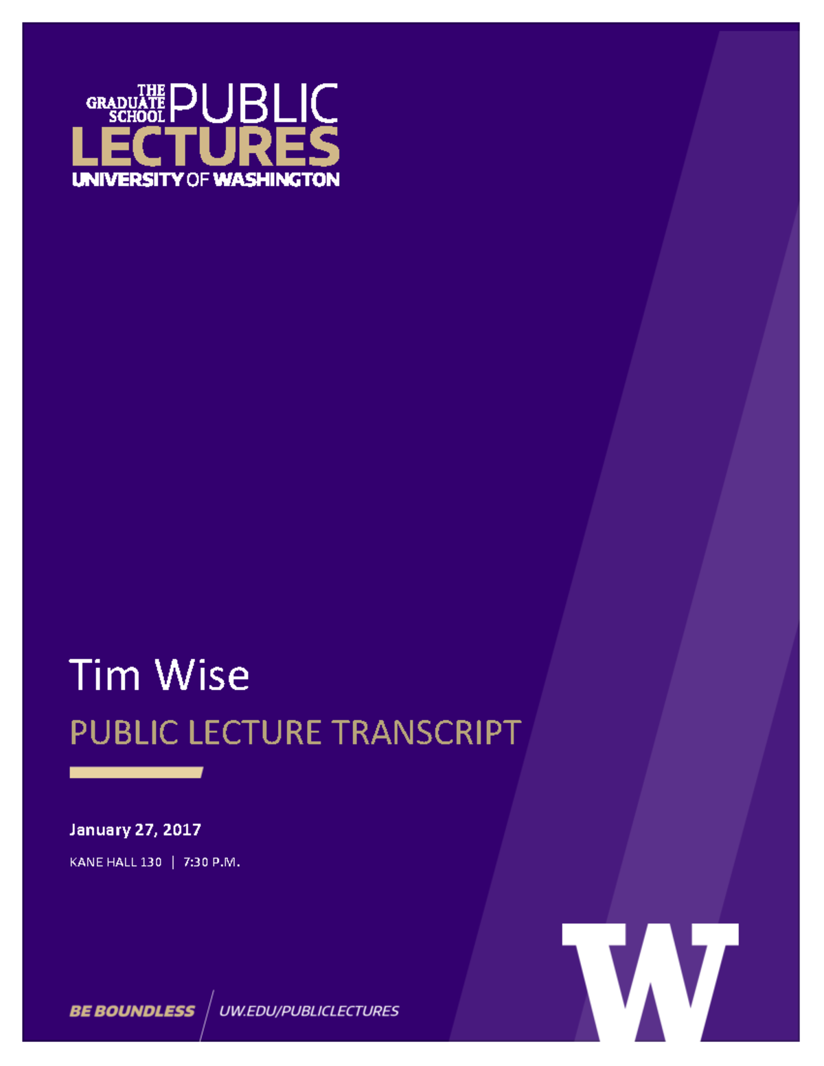 Tim-Wise Transcript - Tim Wise PUBLIC LECTURE TRANSCRIPT January 27 ...