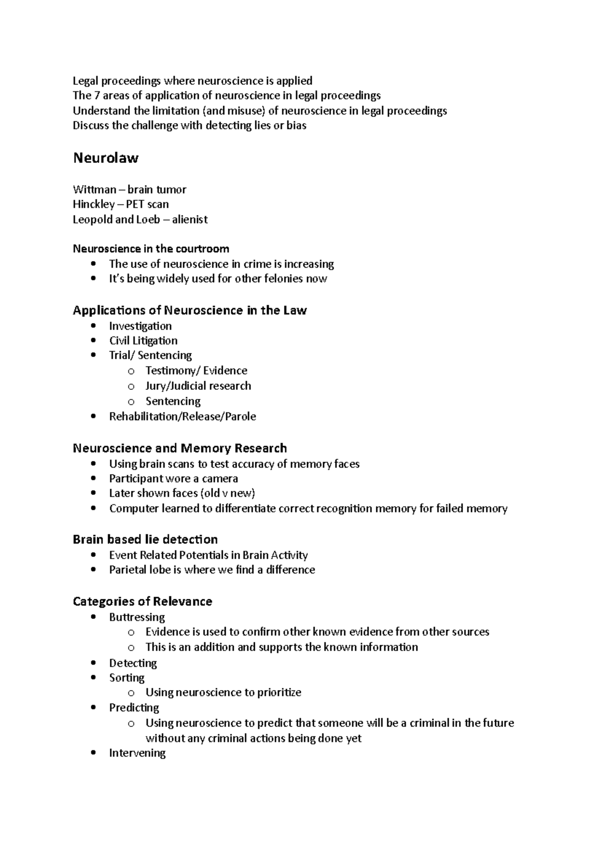 Neurolaw - Exploring Neuroscience - Legal proceedings where ...