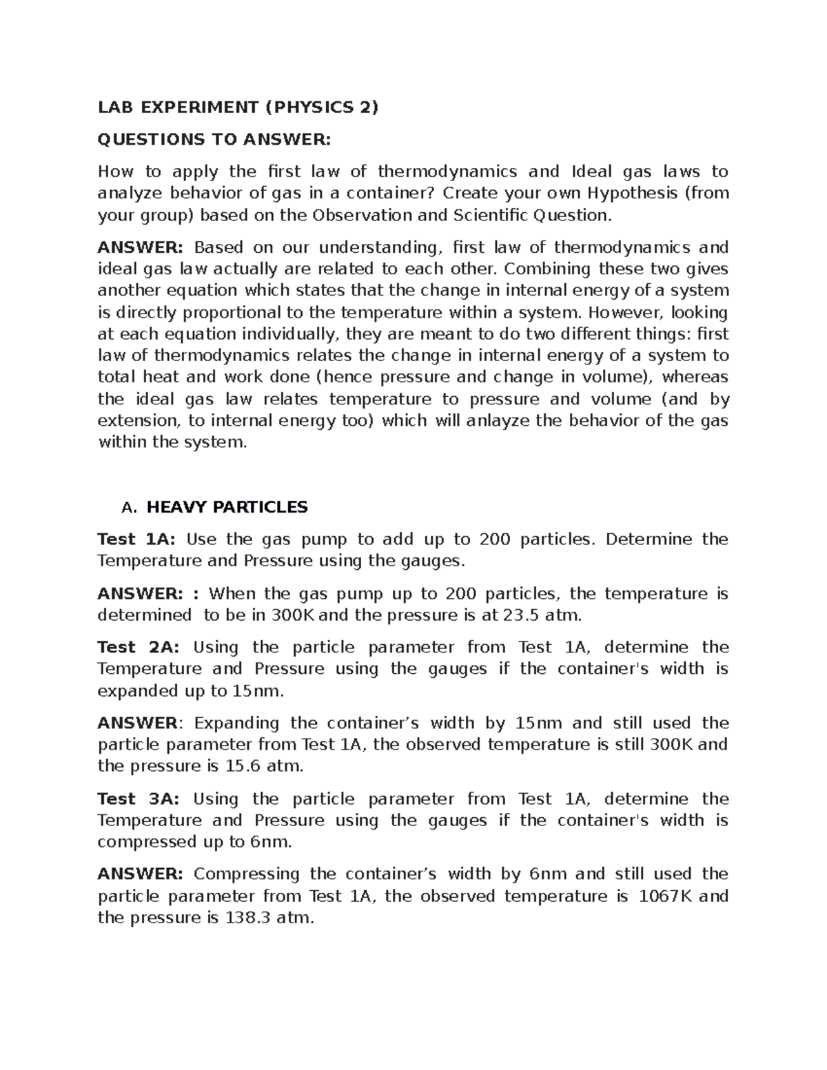 Lab Physics 2 Summaries and NOTES WORKS - LAB EXPERIMENT (PHYSICS 2 ...