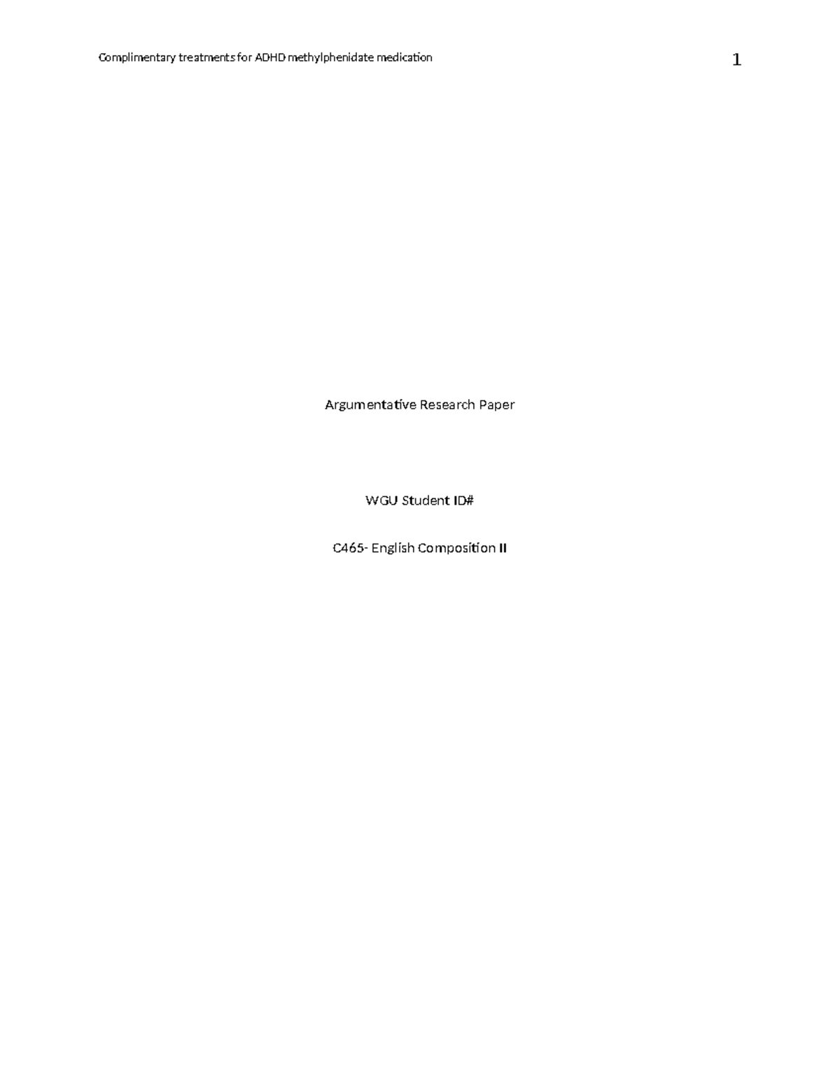 C 456 Task 2 Argumentative Research Paper - Argumentative Research ...