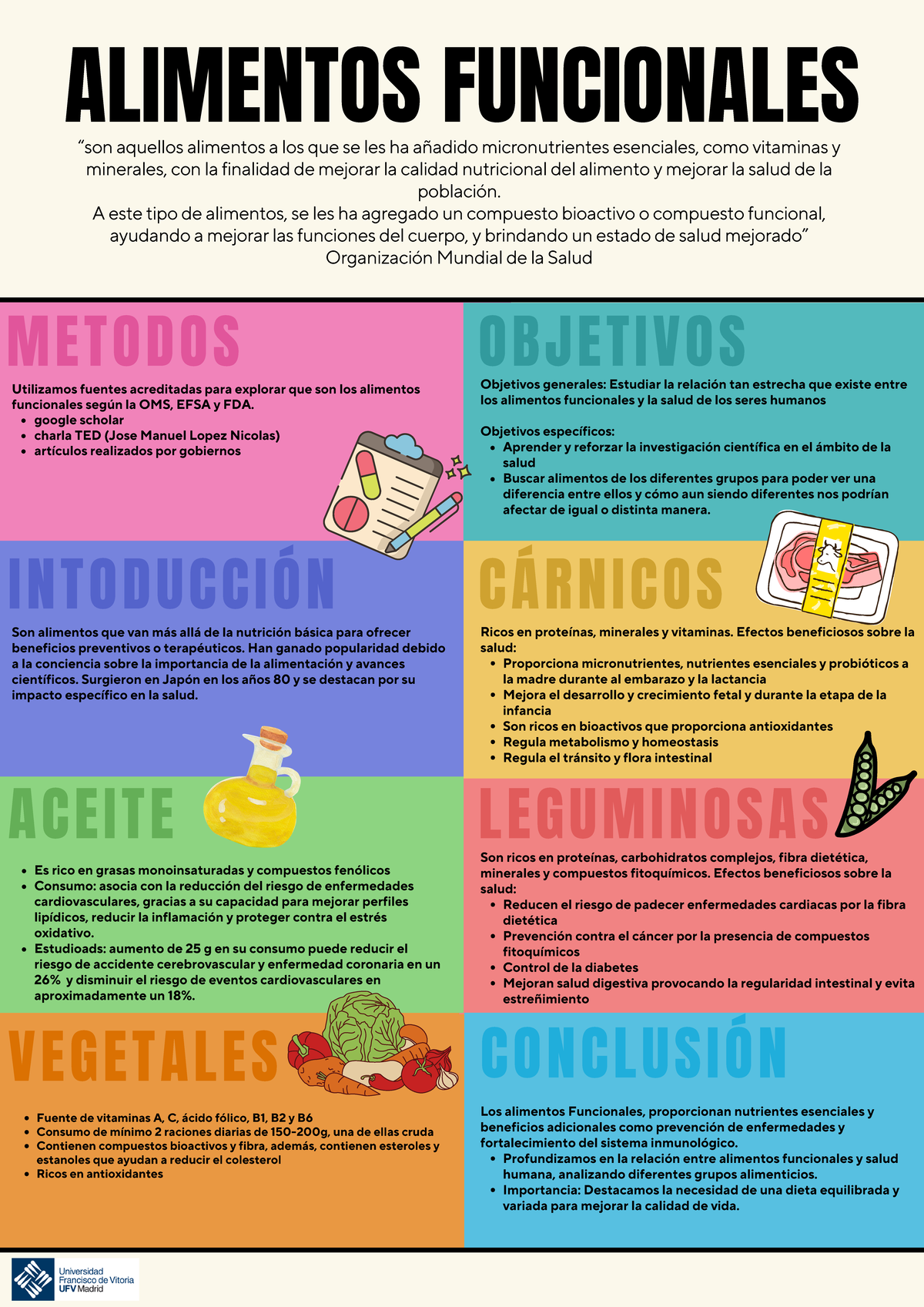Alimentos funcionales póster. - VEGETALES Son ricos en proteínas ...