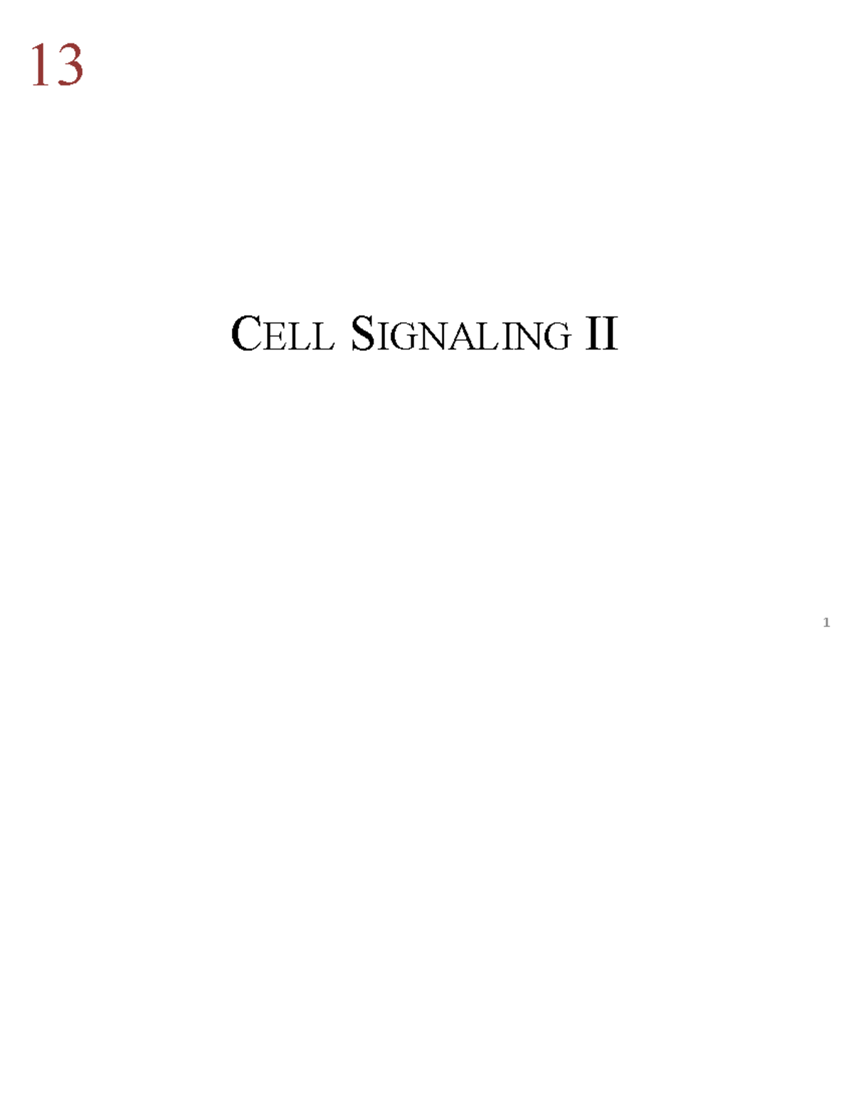 13. Cell Signaling II - 13 CELL SIGNALING II 13. CELL SIGNALING II ...