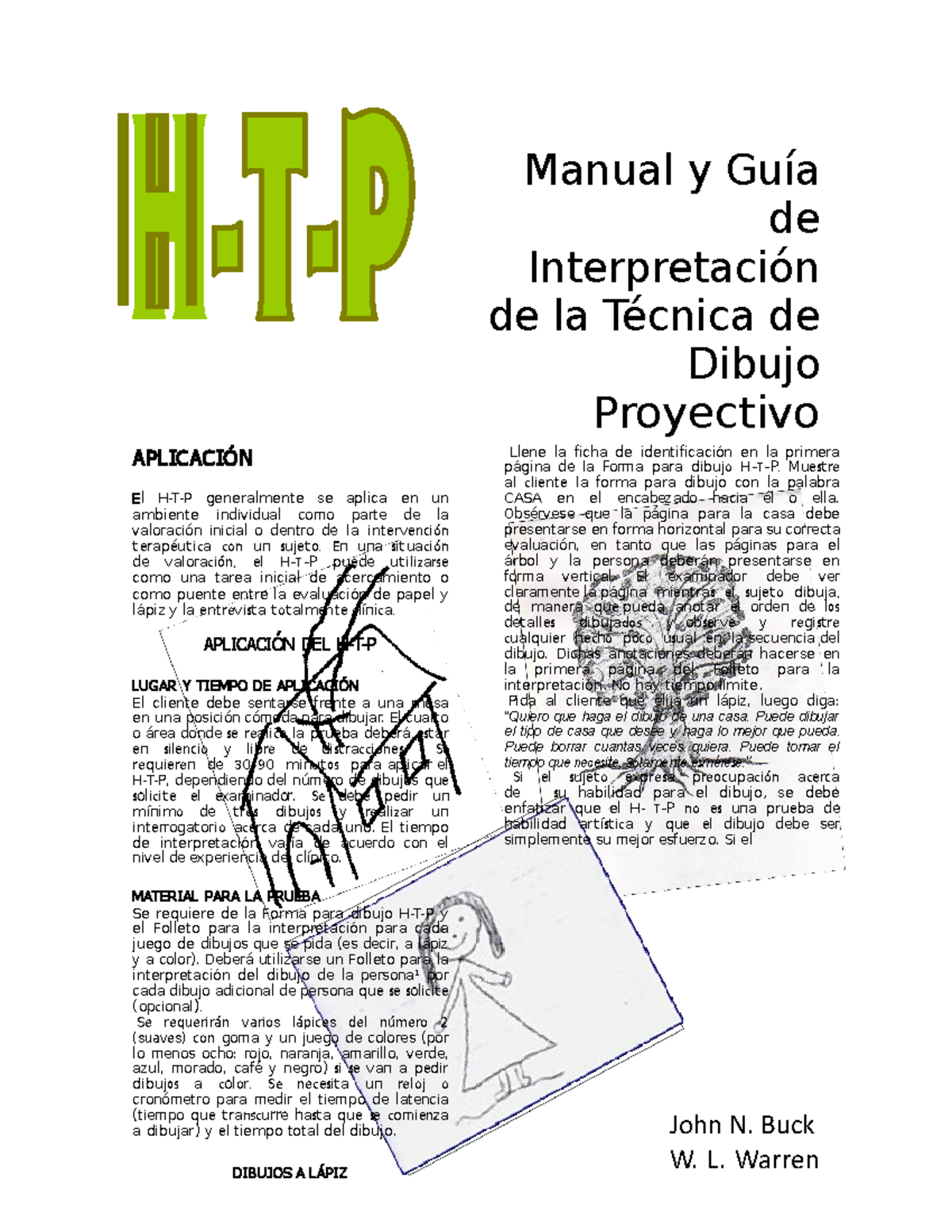 Manual HTP - Interpretacion - John N. Buck W. L. Warren Manual y Guía de Interpretación de la ...