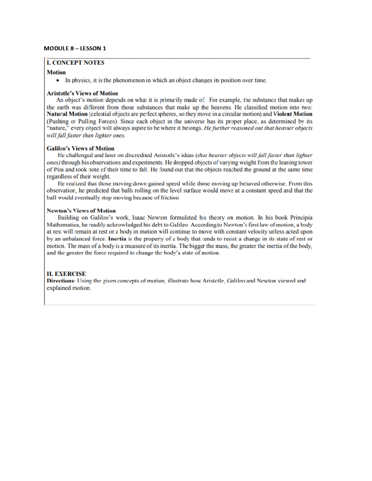 Physical Science Module 8 - Economics - MODULE 8 – LESSON MODULE 8 ...