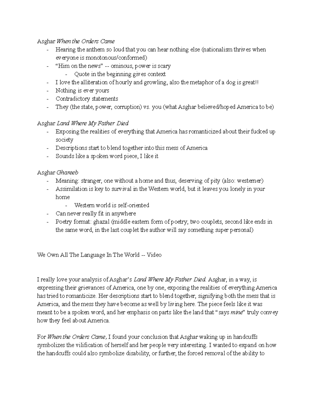 Asghar poems - Asghar When the Orders Came - Hearing the anthem so loud ...