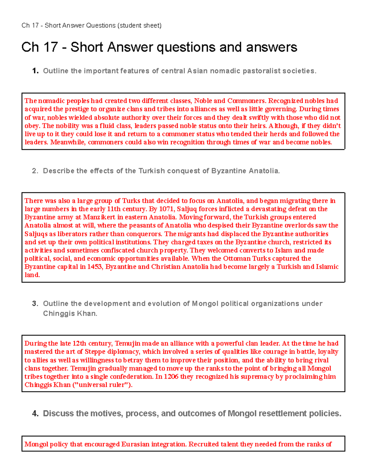 Addie Cao - Ch 17 - Short Answer Questions (student sheet) - Ch 17 ...