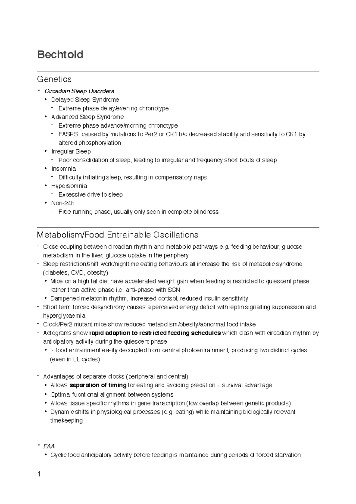 Summary - Lecture 14, 17, 18, - Warning: TT: more functions defined than expected Warning: TT ...