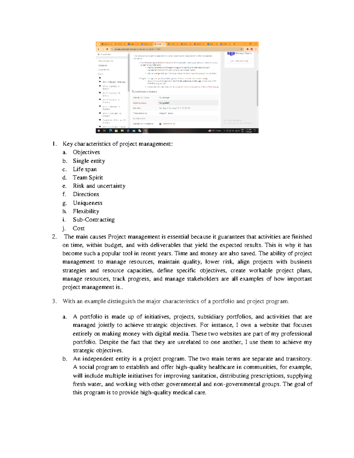 Learning Project management - Key characteristics of project management ...