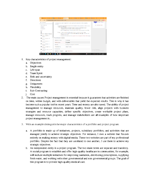 PMAL 105 Group F( new) - assignment of pmal 105 - Group F Final Project Charter – Singing for ...