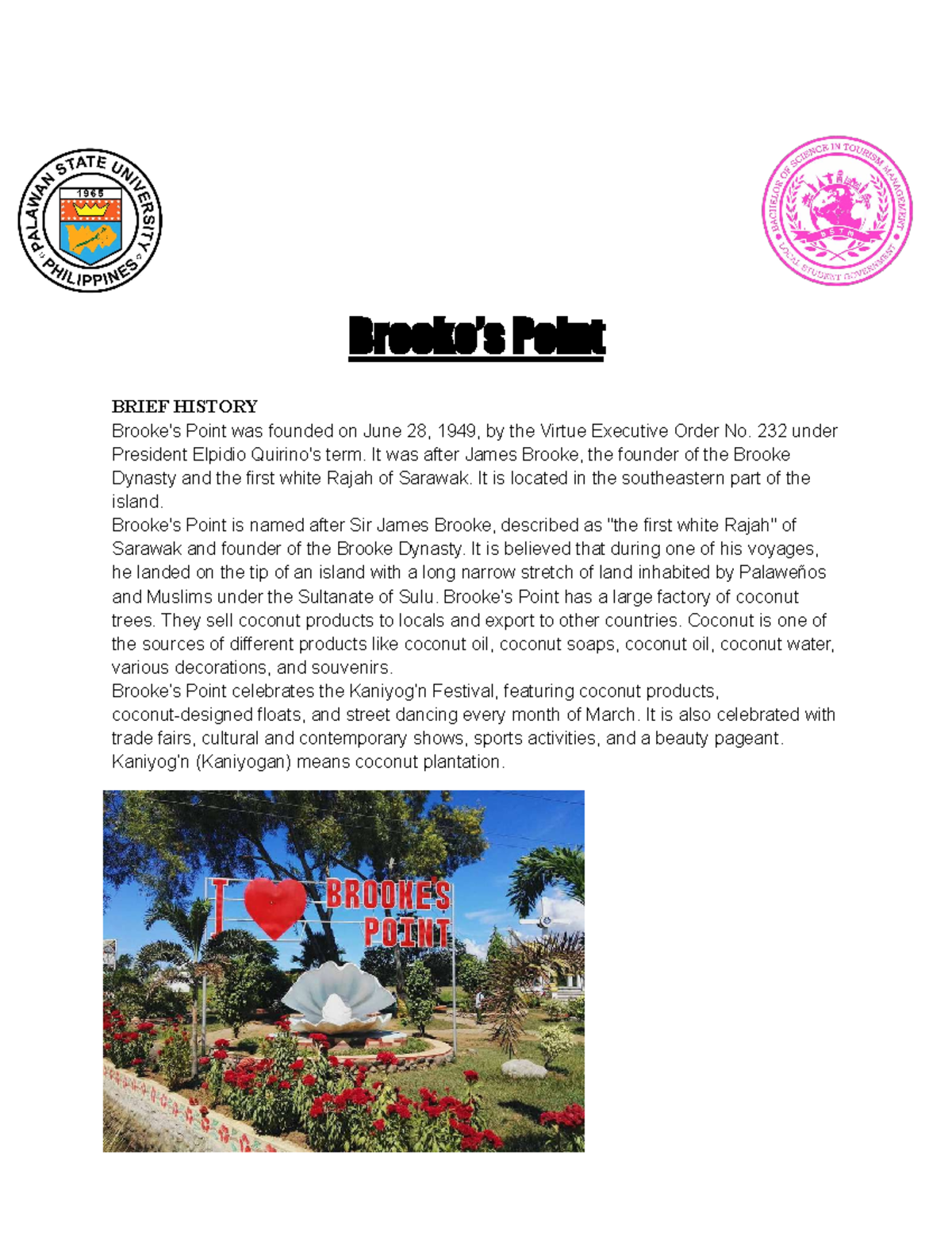 Brookes-Point - Micro - Brooke’s Point BRIEF HISTORY Brooke's Point was ...