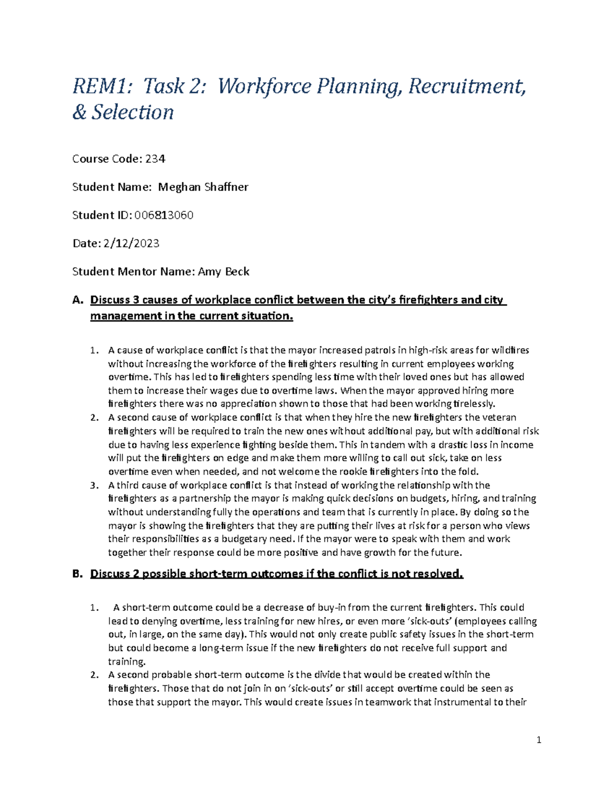 C234 Task 2 Passed - C234 - WGU - Studocu