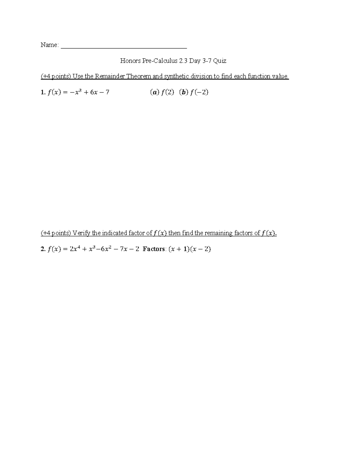 HPre Calc 2.3Day3-7Quiz - Name ...