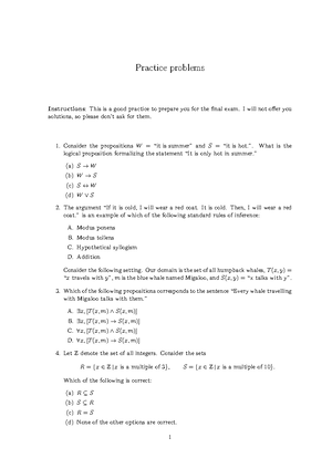 Worksheet 1 - CS 061 – Worksheet 01 Below is a worksheet with problems ...