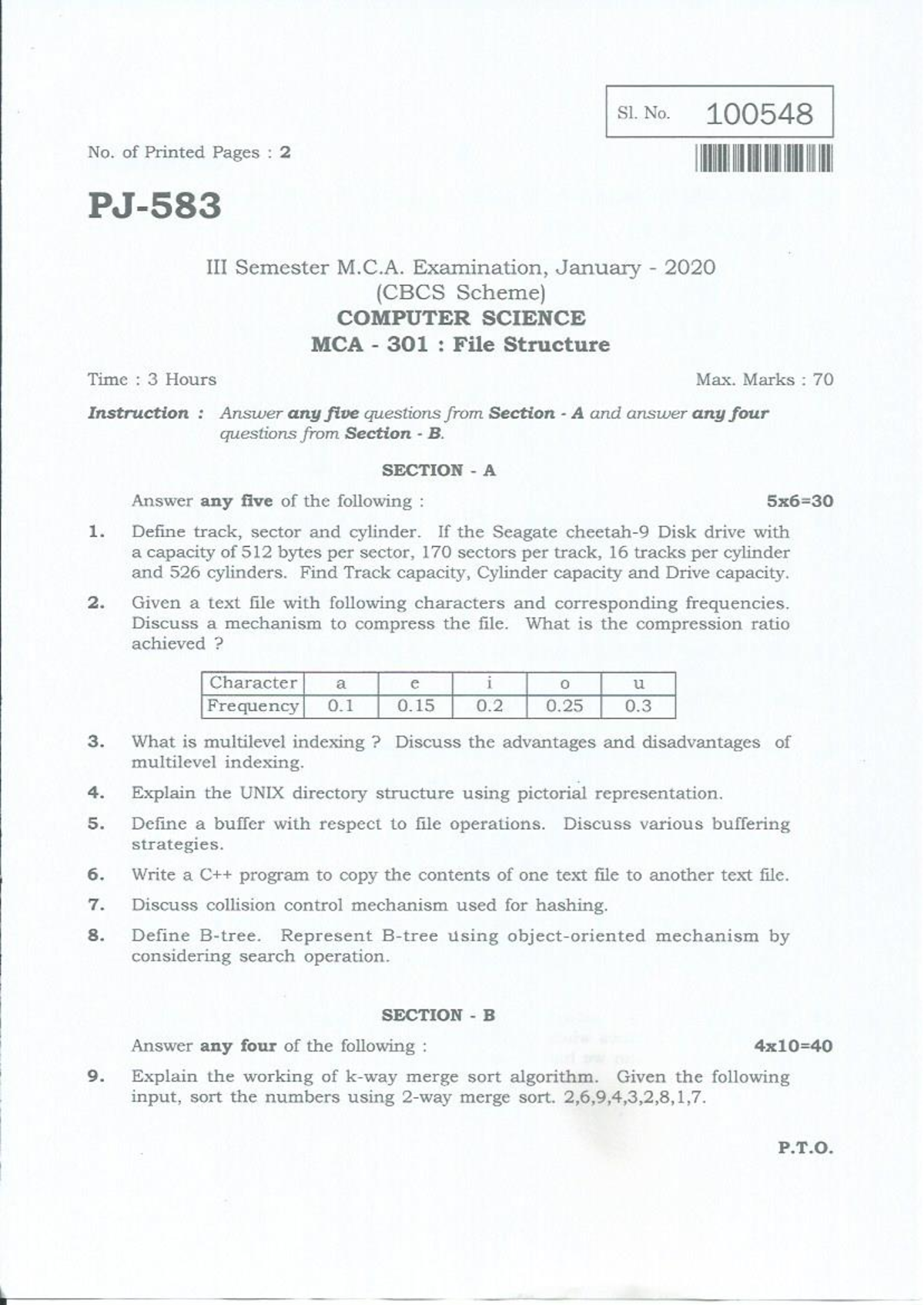 3rd Sem MCA Jan 2020 - Computer Networks - Studocu