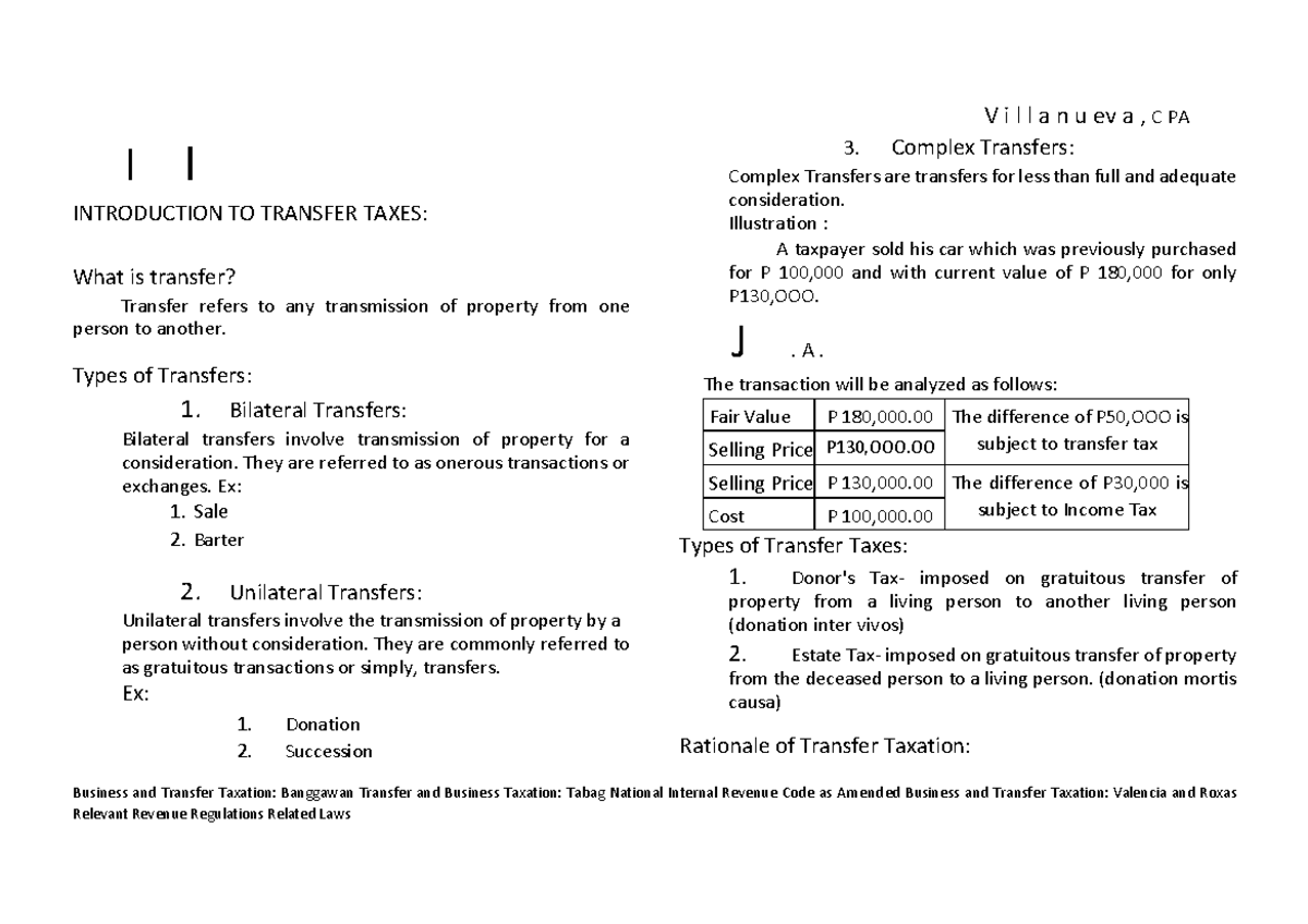 Transfer-Tax-intro - for example if two people who are unemployed often ...