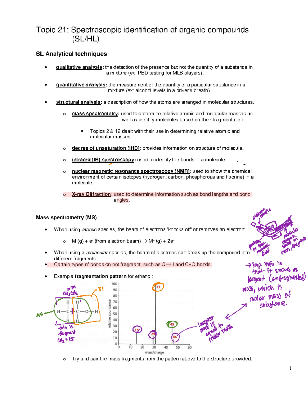 Topic 21 - Spectroscopic Identification of Organic Compounds - Topic 21 ...