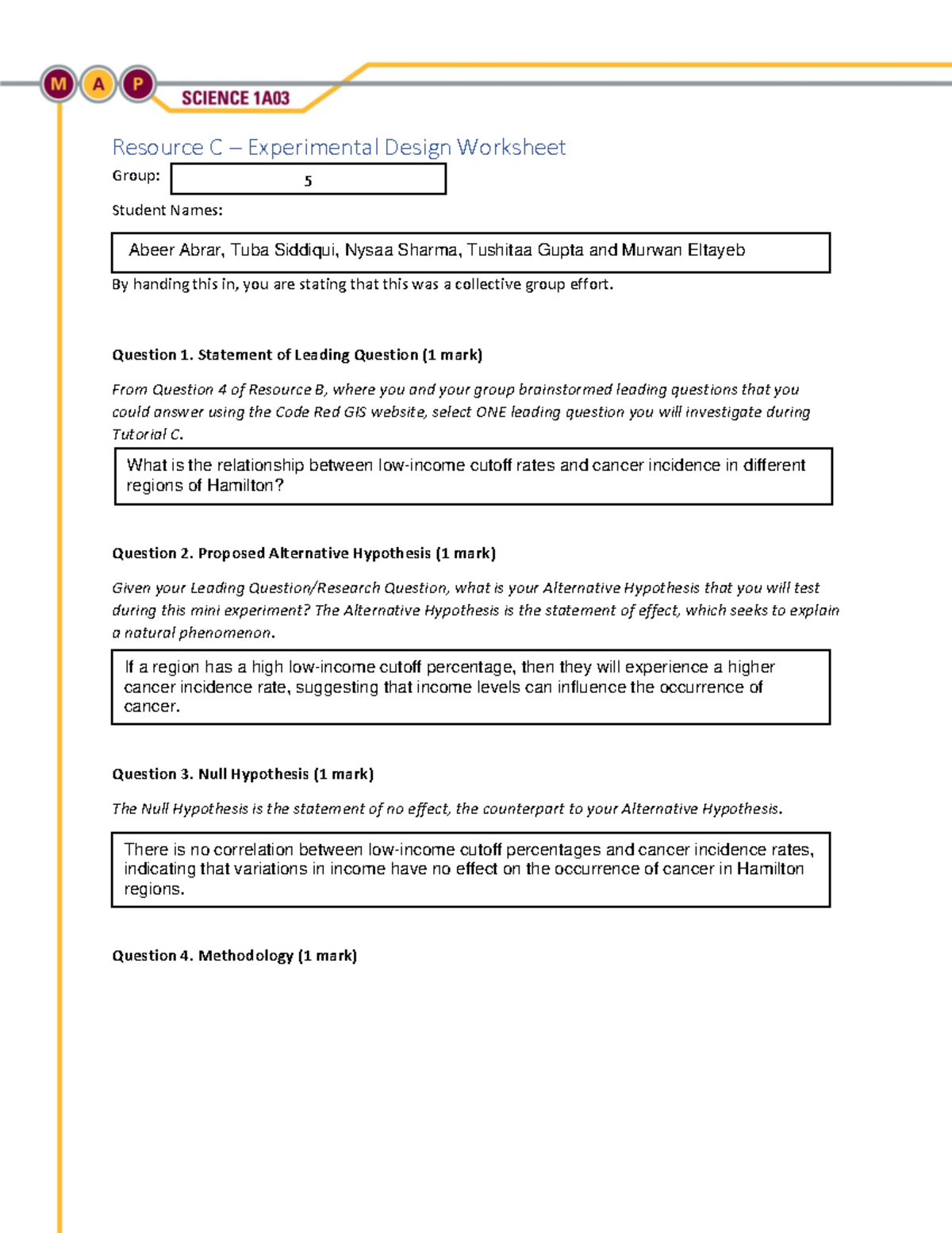 SCI1A03 F23 MRI 4-Experimental Design - Resource C – Experimental ...