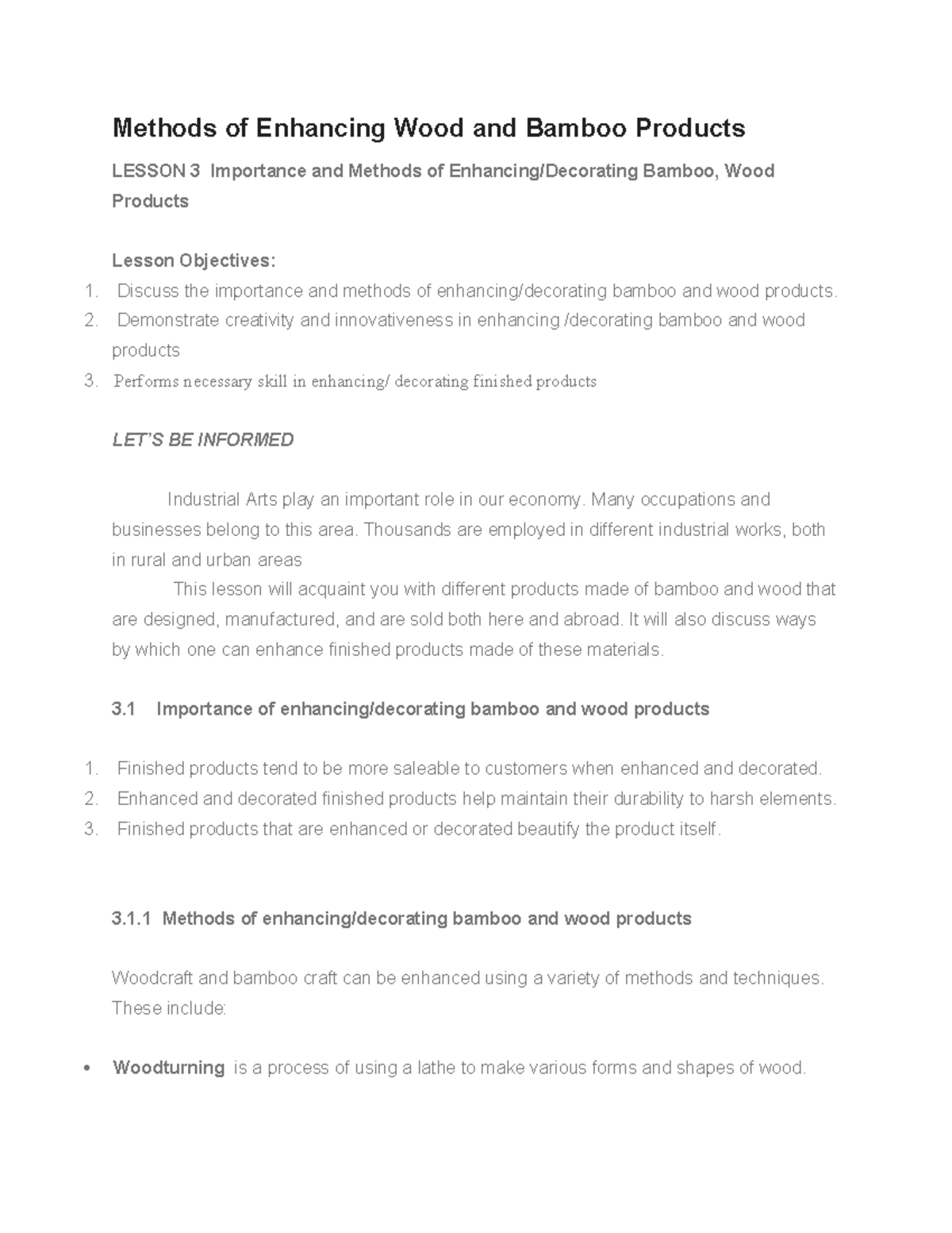 Methods of Enhancing Wood and Bamboo Pro - Methods of Enhancing Wood ...