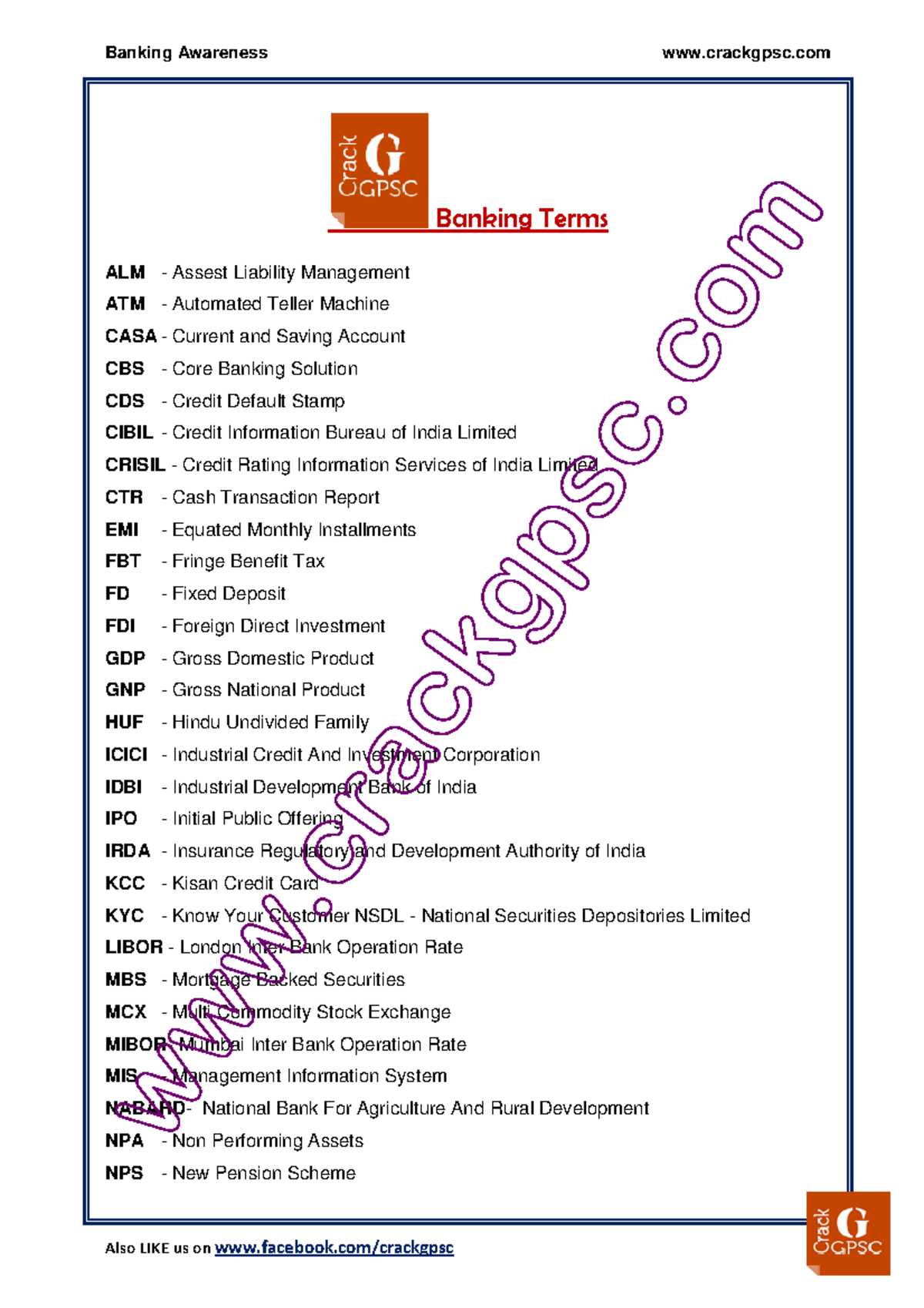 Banking-awareness-terms - Banking Awareness Also LIKE us on facebook ...