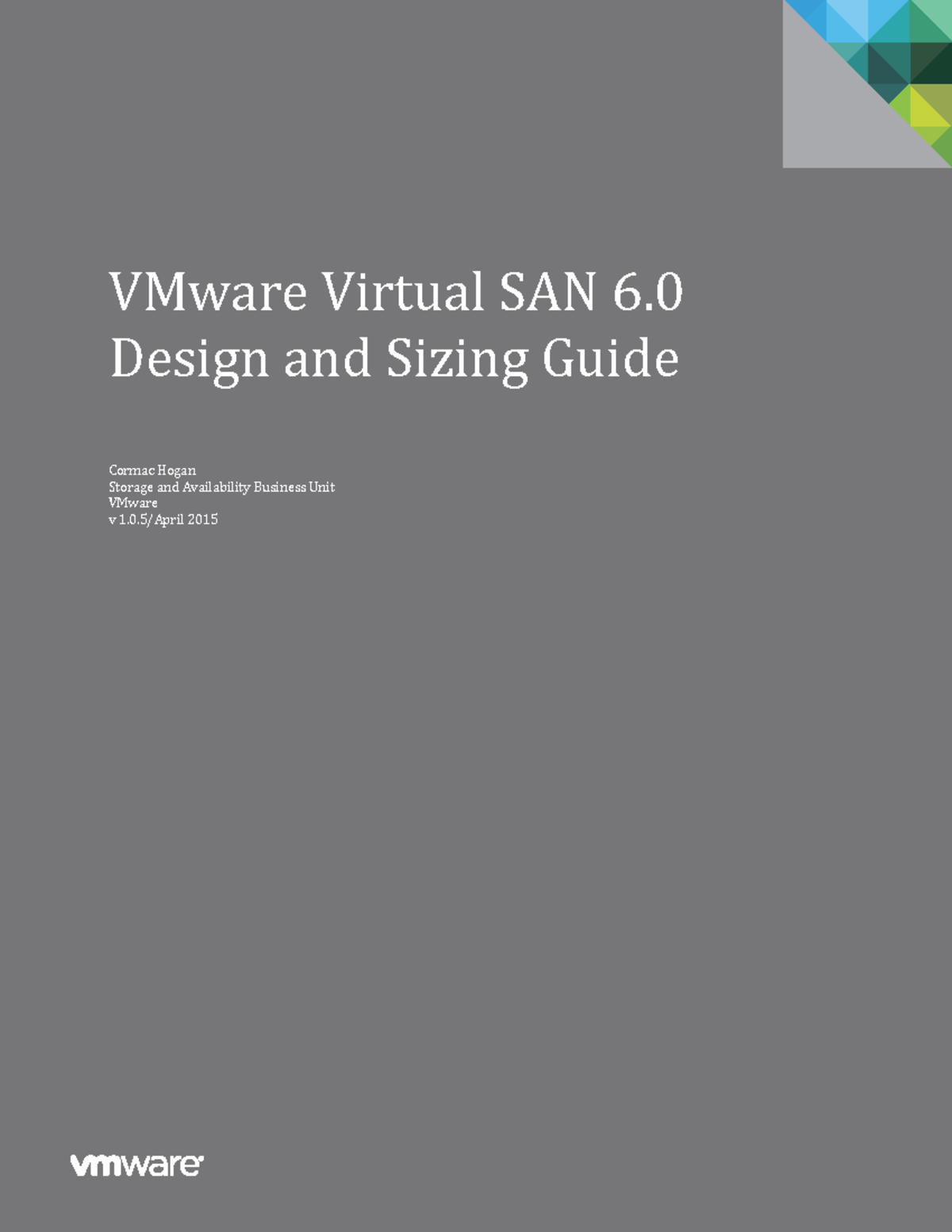 Manual VMware VSAN Design and Sizing Guide - Virtual SAN Design and ...