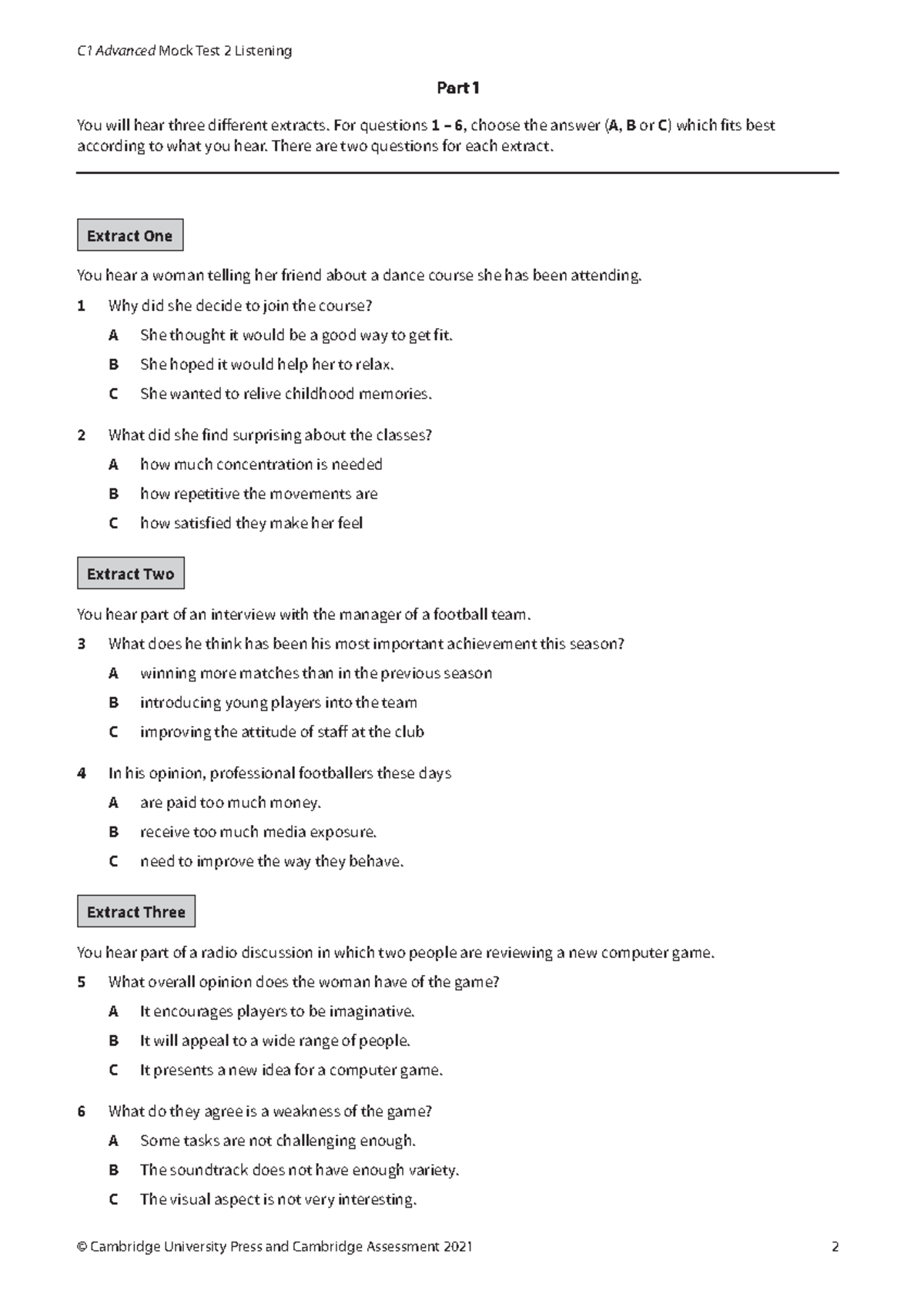 C1-Listening-1 - bdbajjsjdjd - C1 Advanced Mock Test 2 Listening ...