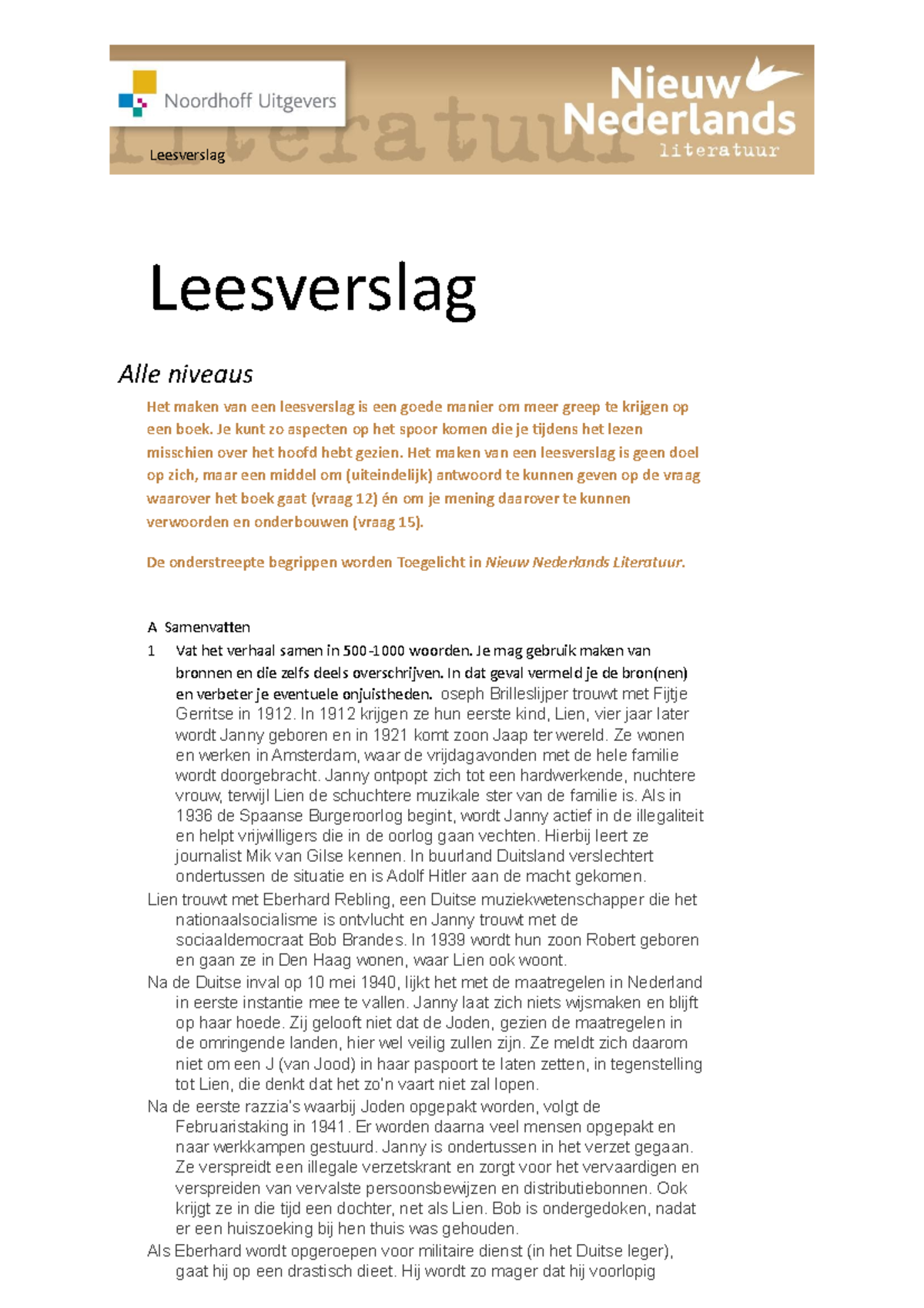 Het hooge nest sepp ter brugge - Leesverslag juni 2018 Alle niveaus Het ...