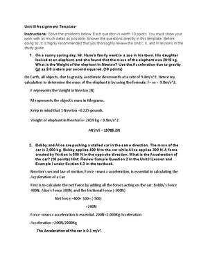 Physics Formulas - PHYS 15A - Studocu