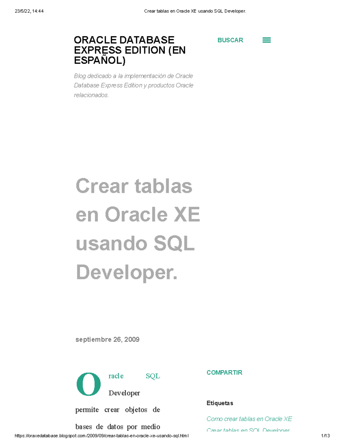Crear Tablas En Oracle Xe Usando Sql Developer Oracle Database