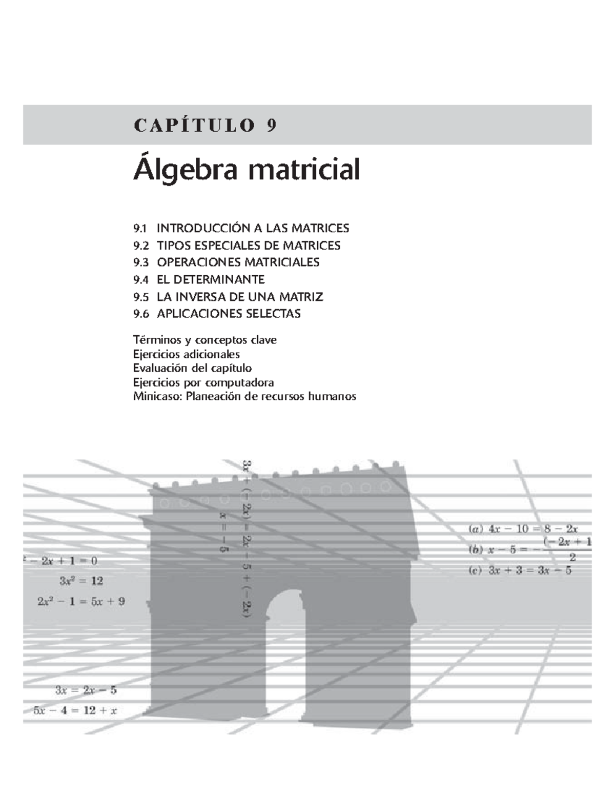 Budnick cap 9 Álgebra Matricial - Álgebra matricial 9 INTRODUCCIÓN A ...