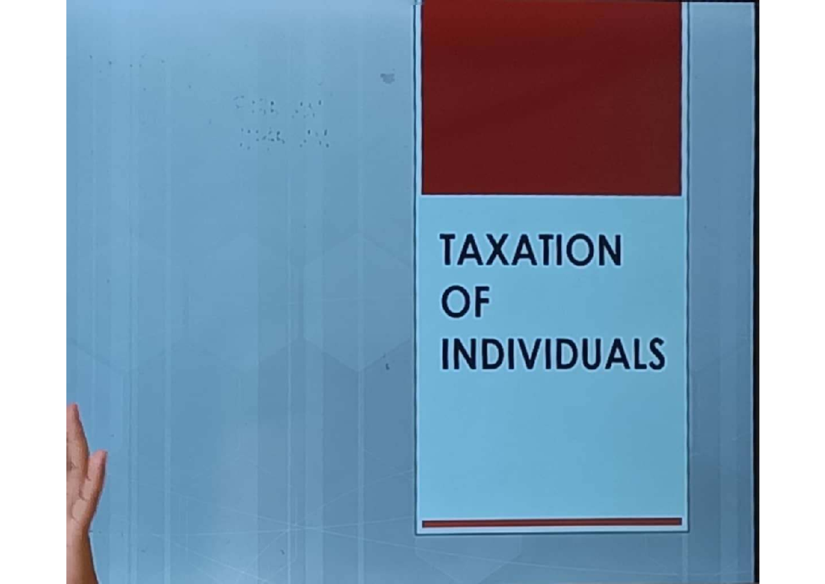 Taxation - ...... - Bachelor of Science in Accountancy - Studocu