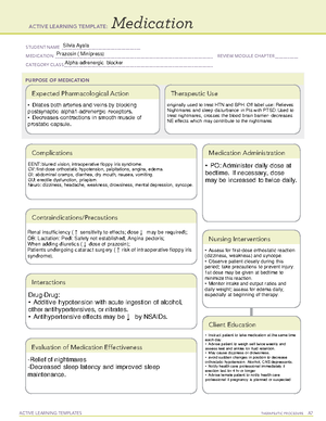 ATI Medication Template-SSRI - Adverse Effects Contraindications ...