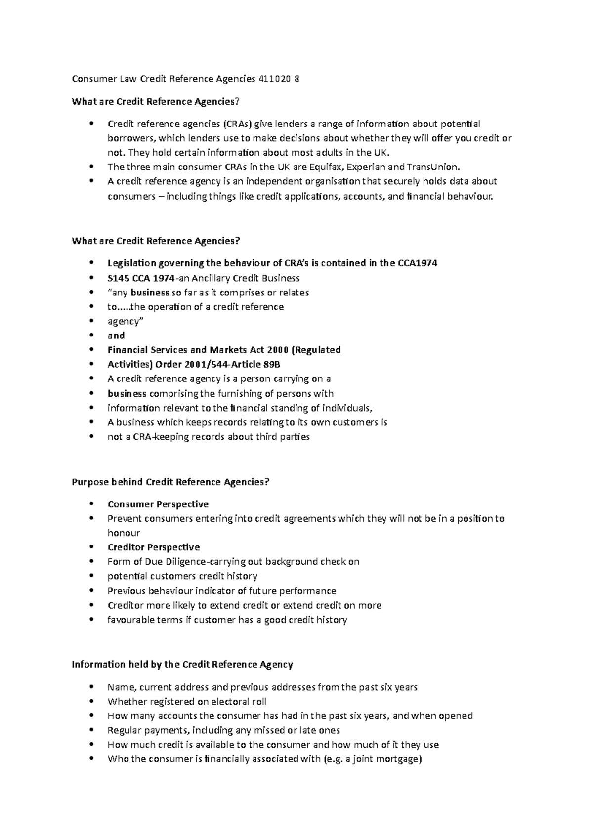 Consumer Law Credit Reference Agencies 411020 8 - Consumer Law Credit ...