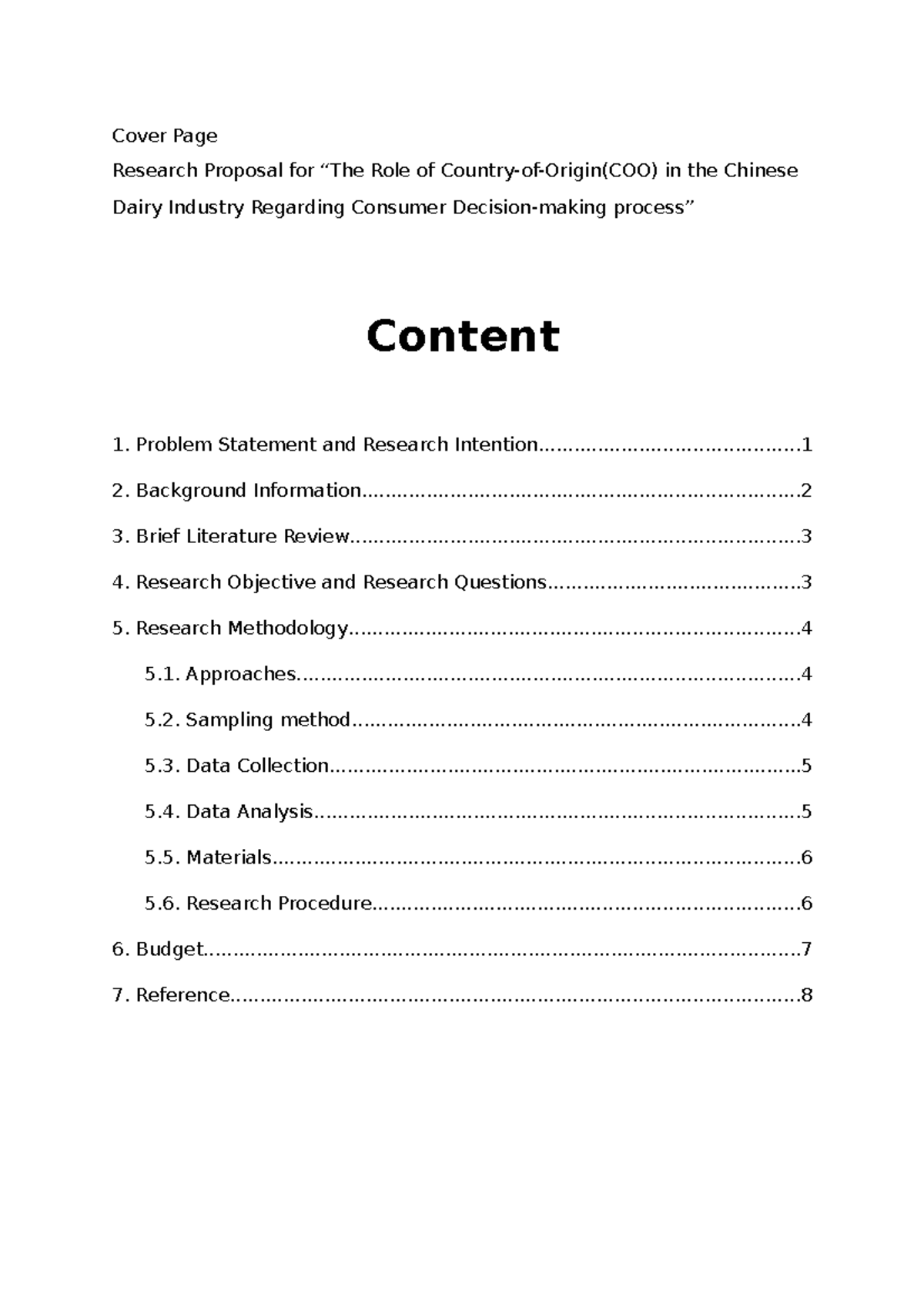 Research Proposal-1506-Yan - Cover Page Research Proposal for “The Role ...