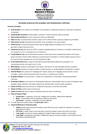 Population Letter & Letter TO Respondents - ALANGILAN SENIOR HIGH ...
