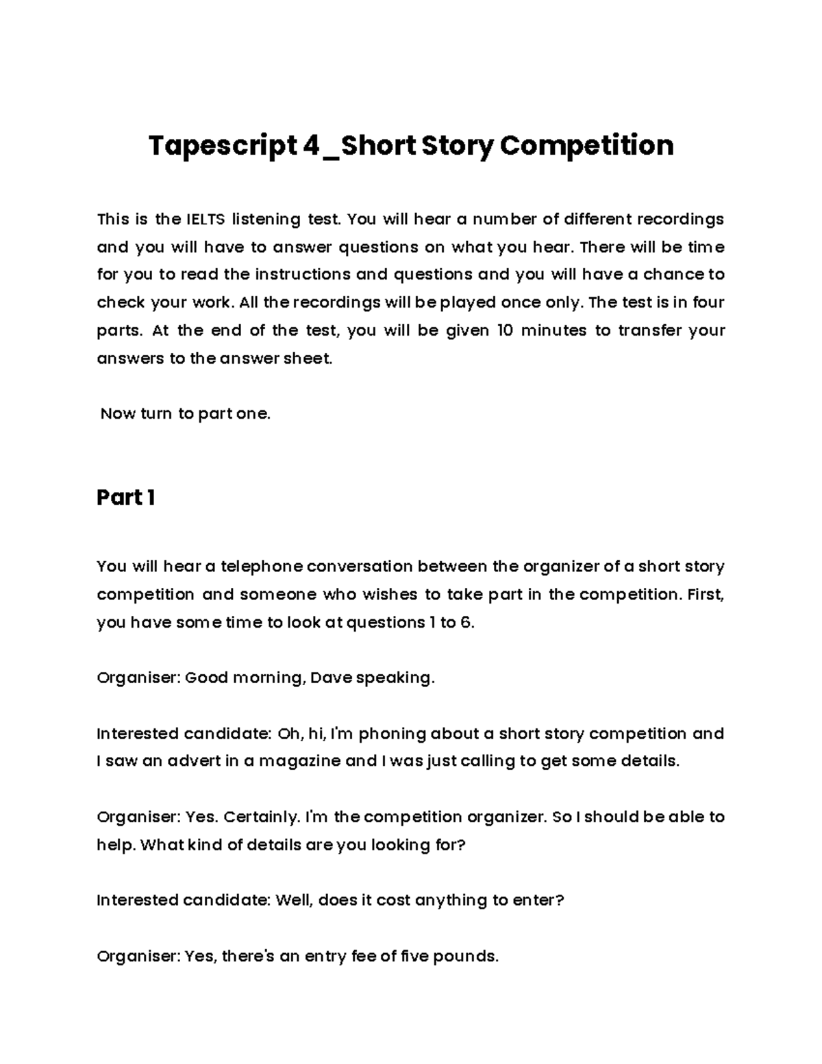 Transcript 7 Short Story competition - Tapescript 4_Short Story ...