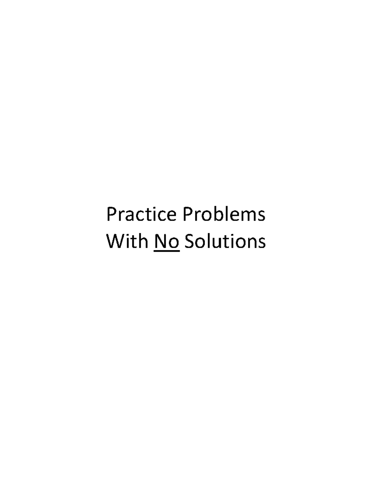 Week (11) Practice Problems - Practice Problems With No Solutions Practice Questions Week (11 ...