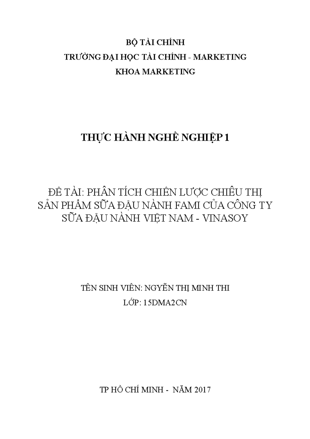 Trường Đại học Kinh tế - Tài chính Thành phố Hồ Chí Minh THNN1 - Tài chính - Studocu