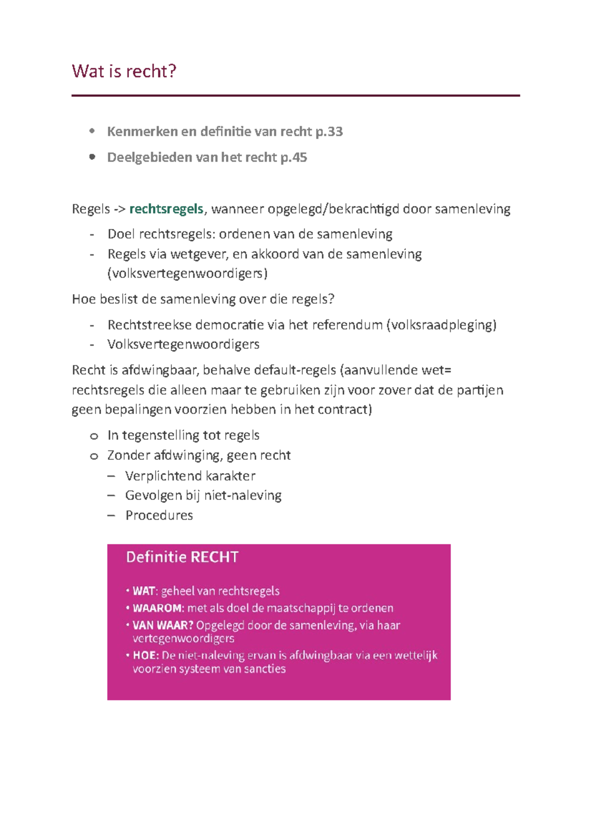 Wat is recht - Wat is recht? Kenmerken en definitie van recht p ...
