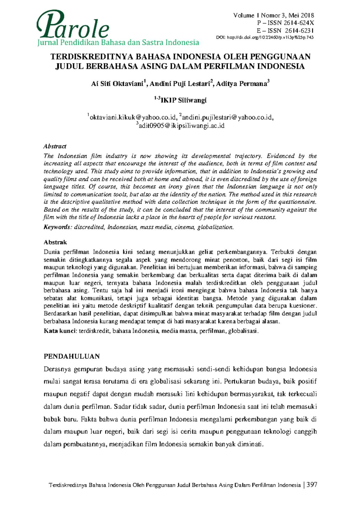 Basing film - jjhhhhhh - Terdiskreditnya Bahasa Indonesia Oleh ...