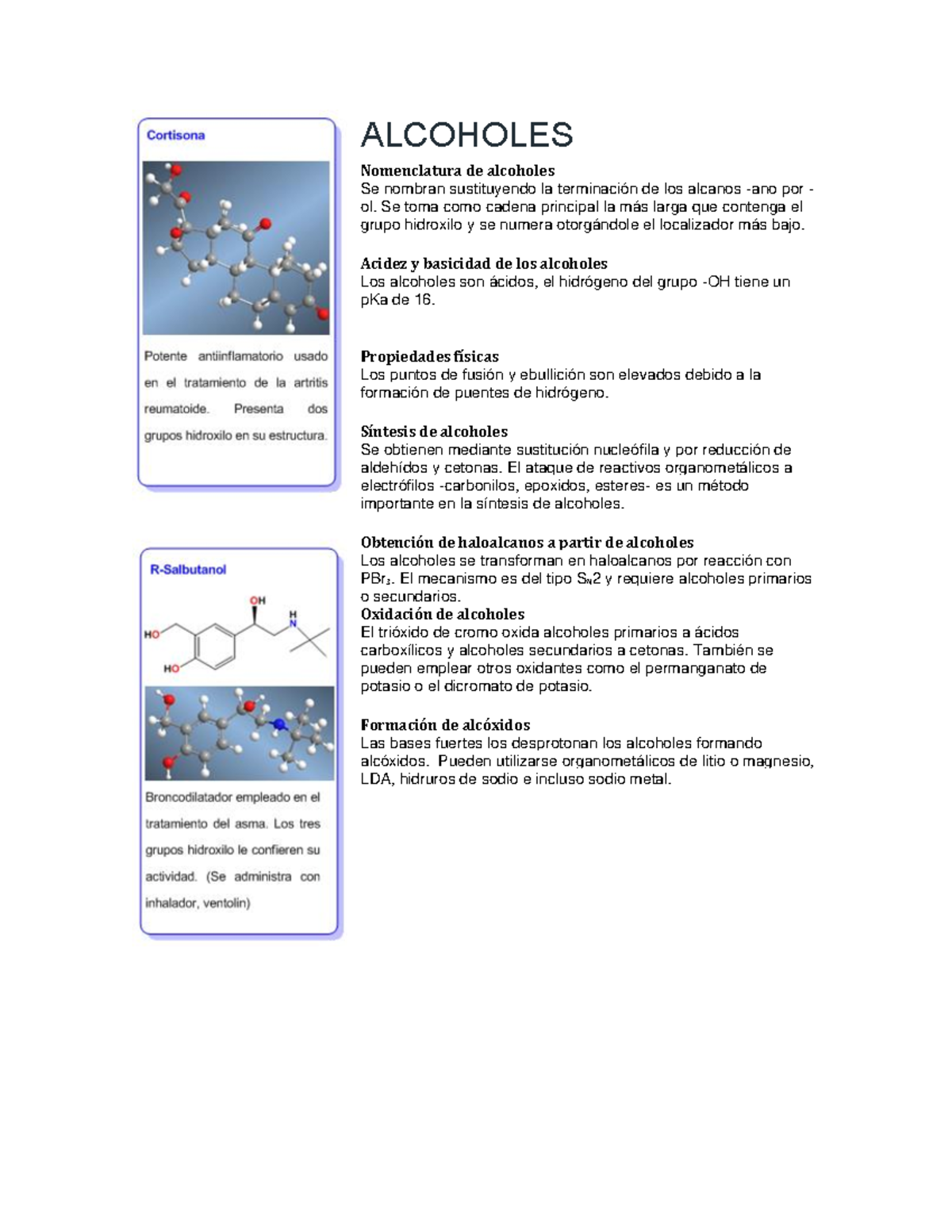 Alcoholes - Tarea completa - ALCOHOLES Nomenclatura de alcoholes Se ...