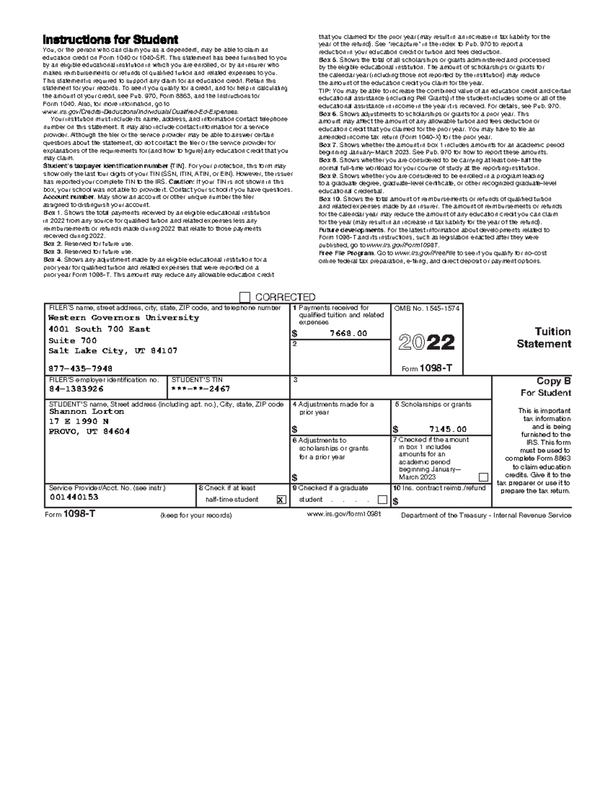 11641 340583 0 2022 2023 01 22 05 20 43 309 - Form 1098-T Tuition ...