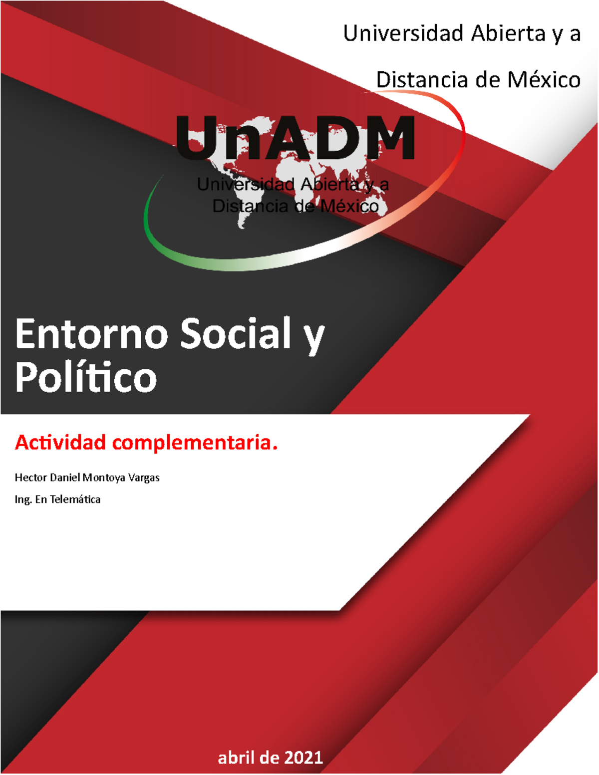 Ing. en telematica semestre 6 bloque 3 - 1 abril de 2021 Universidad ...