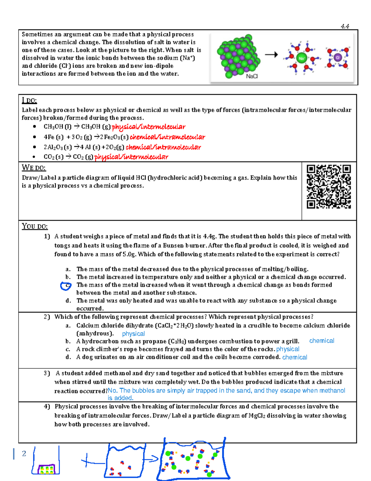 AP Chemistry 4.4 in-class worksheet - 4. 2 Sometimes an argument can be ...