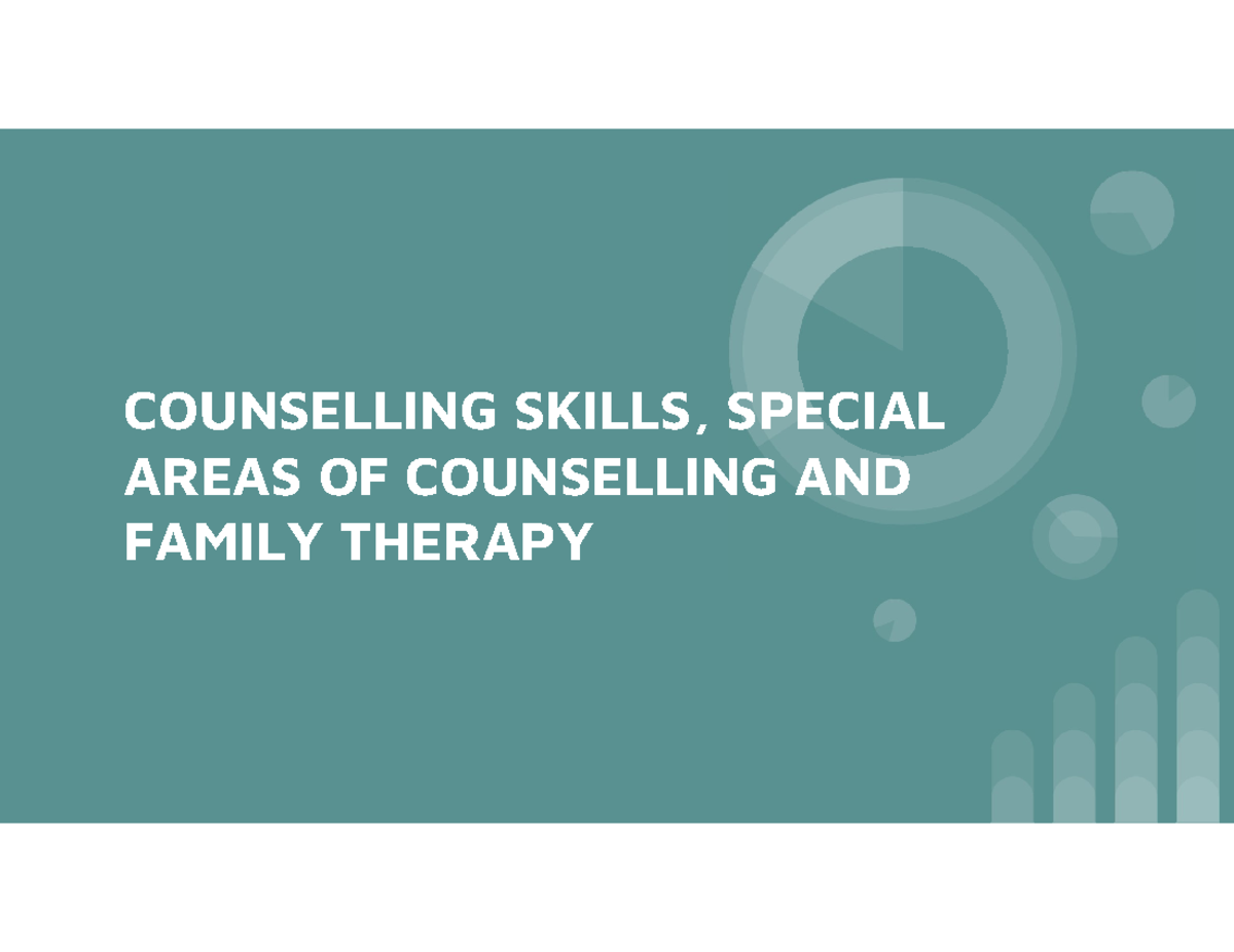 Family counselling - pdf - COUNSELLING SKILLS, SPECIAL AREAS OF ...