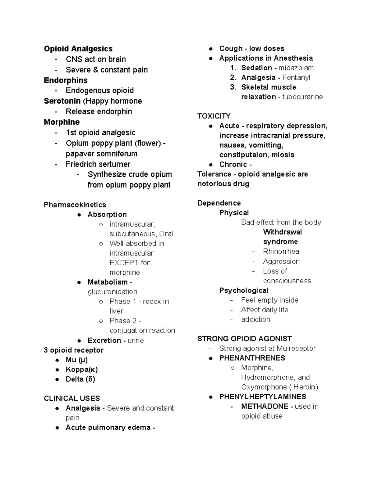 Pharmacology-opioid analgesics - Opioid Analgesics - CNS act on brain ...